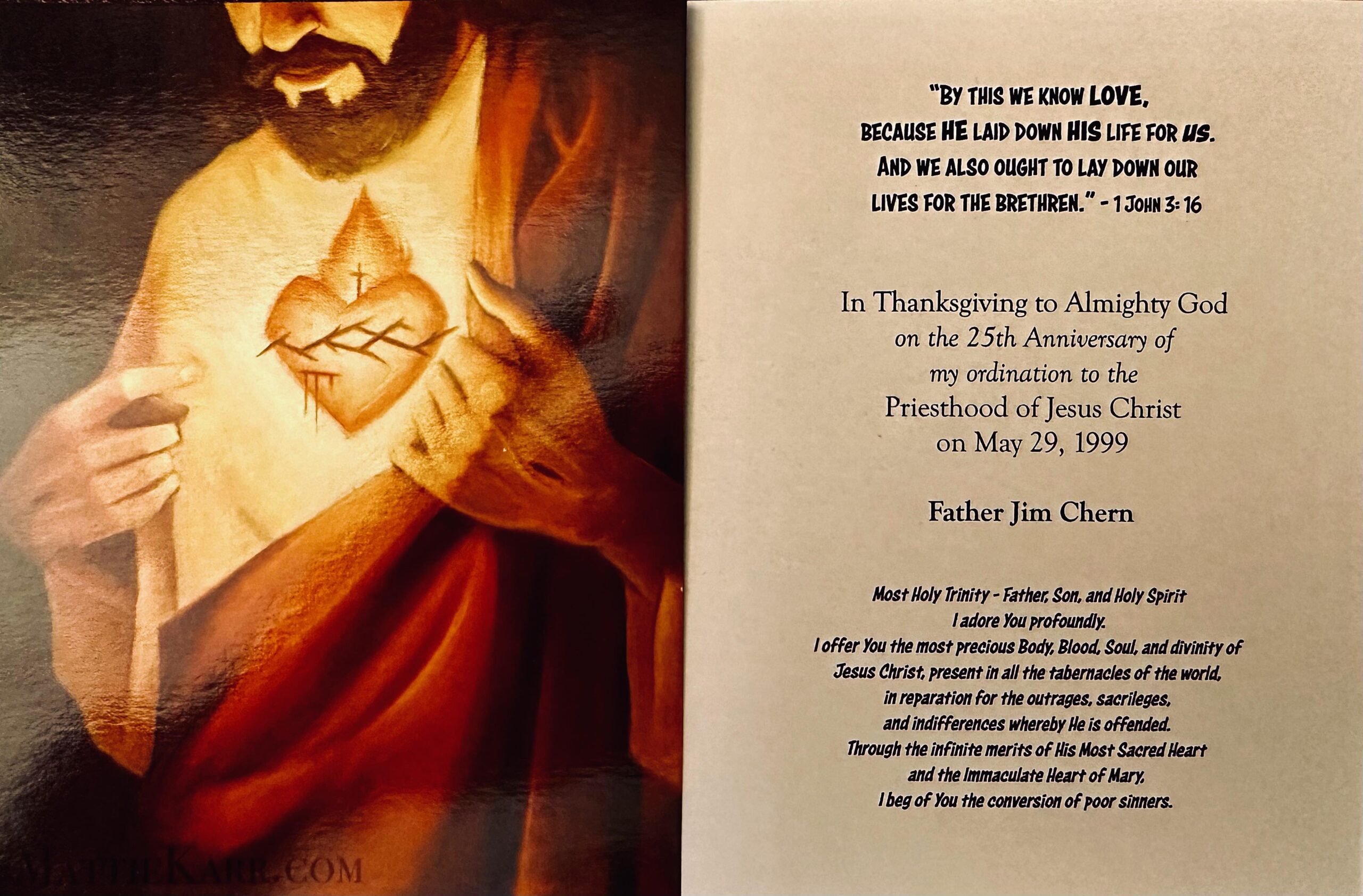 JESUS LOVES YOU – Reflection on 25 years as a Priest – Homily on the Spot